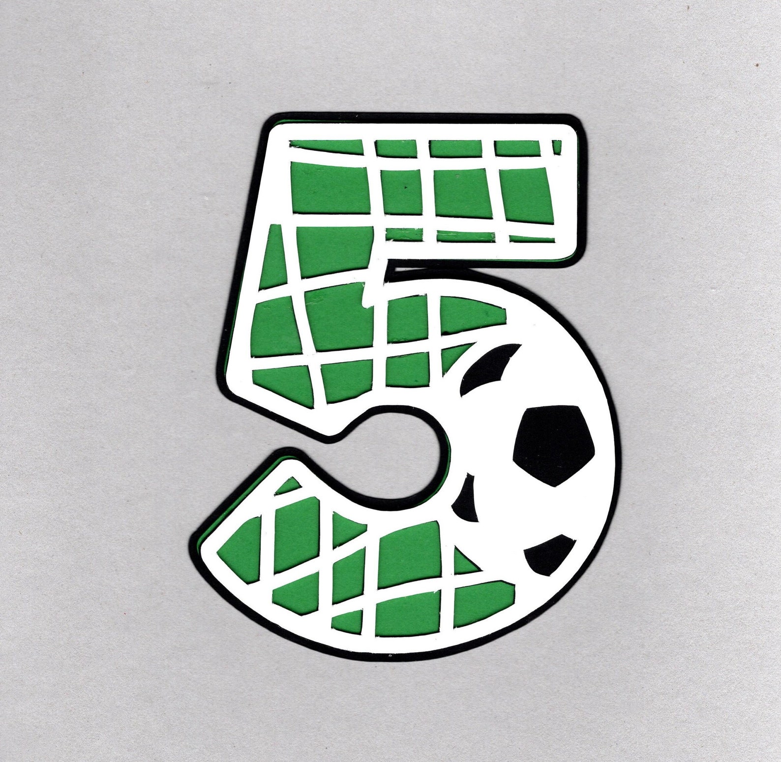 Soccer Numbers Die Cut Paper Piecing Scrapbook Embellishment - Etsy