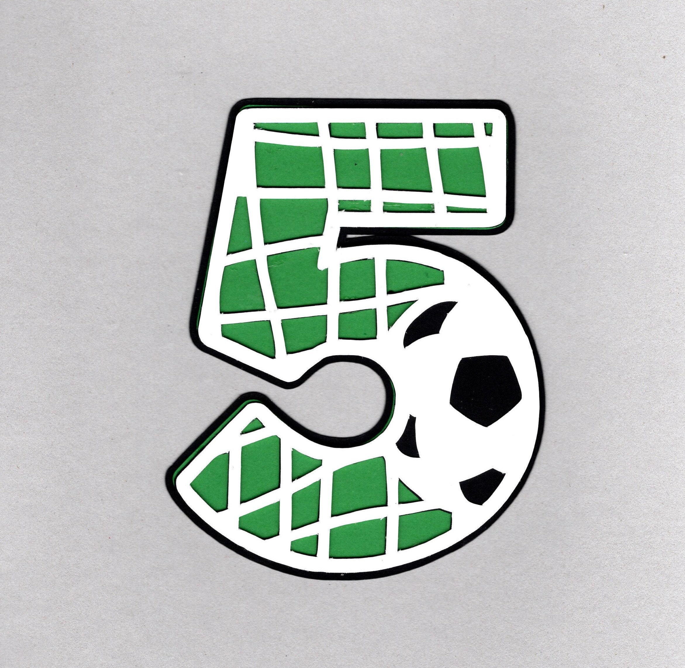 Soccer Numbers Die Cut Paper Piecing Scrapbook Embellishment - Etsy