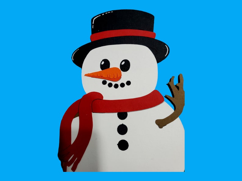 Snowman Paper Piece Die Cut Embellishment for Scrapbook Layout - Etsy