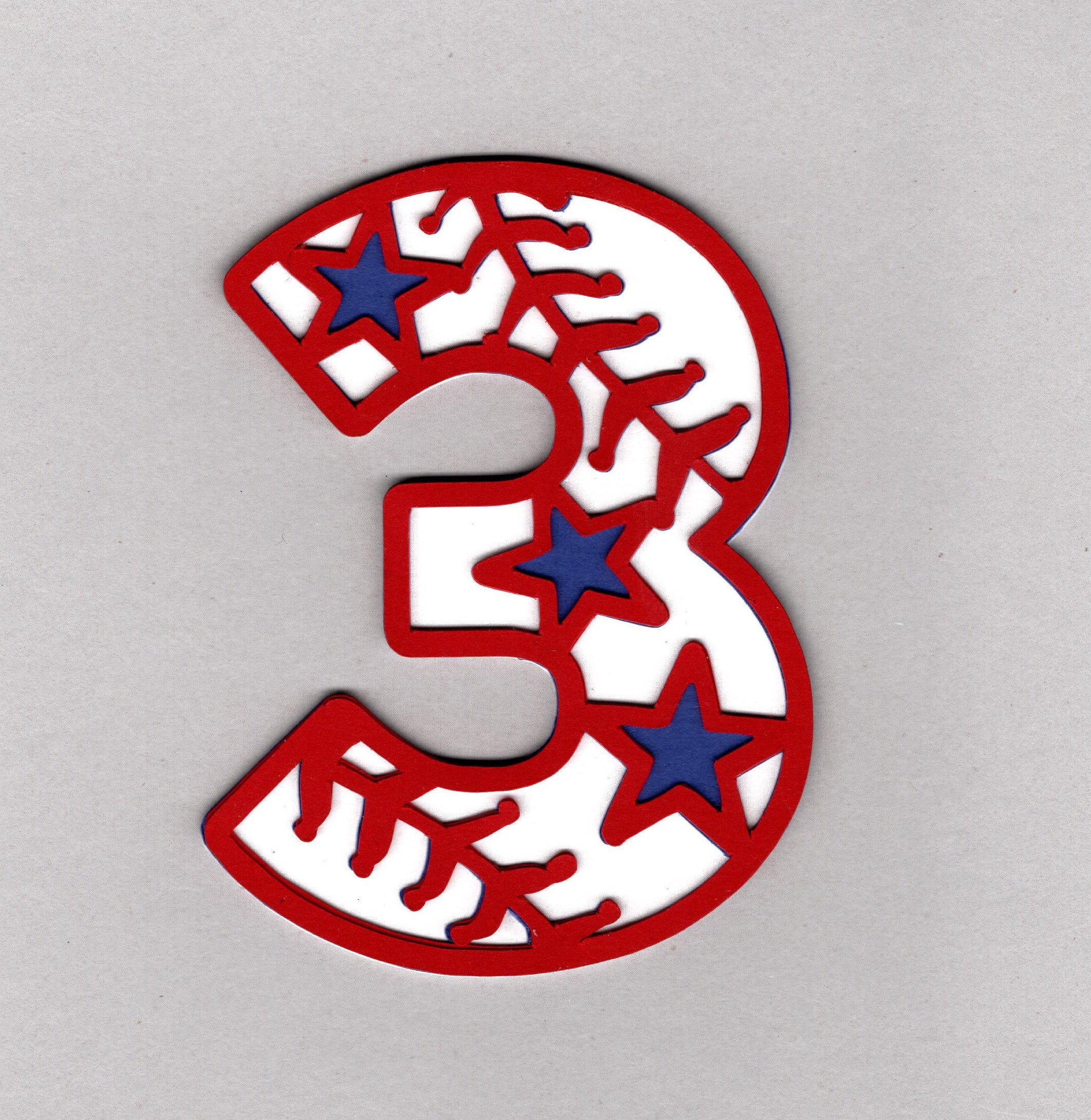 Baseball Numbers Die Cut Paper Piecing Scrapbook Embellishment - Etsy