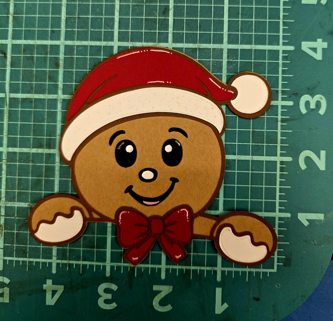 Peeking Gingerbread Paper Piece Die Cut - Etsy