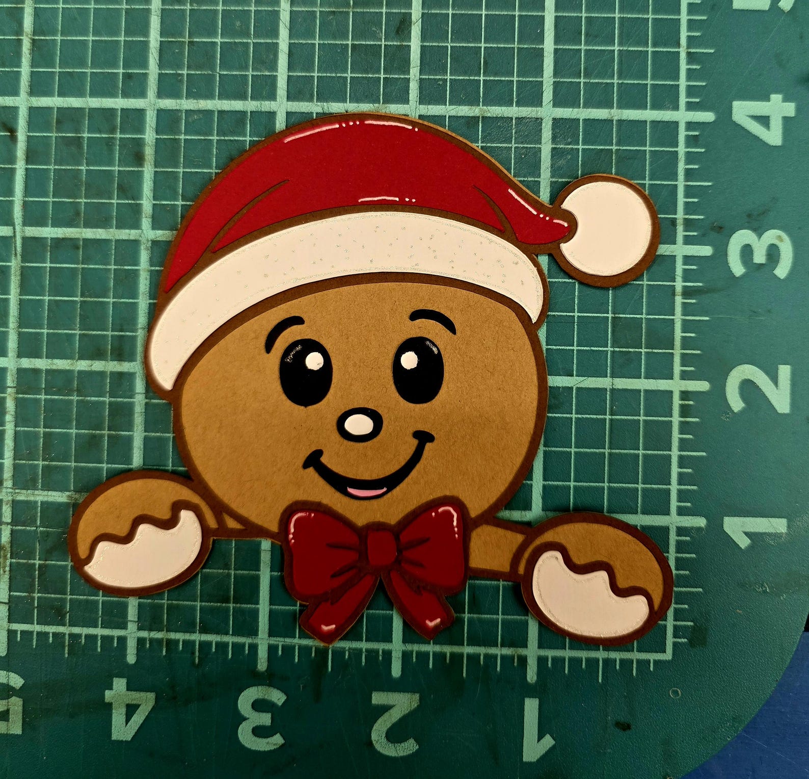 Peeking Gingerbread Paper Piece Die Cut - Etsy