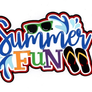 Summer Fun Title for Scrapbook Die Cut Paper Piecing Embellishment - Etsy