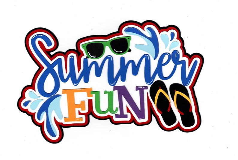 Summer Fun Title for Scrapbook Die Cut Paper Piecing Embellishment - Etsy
