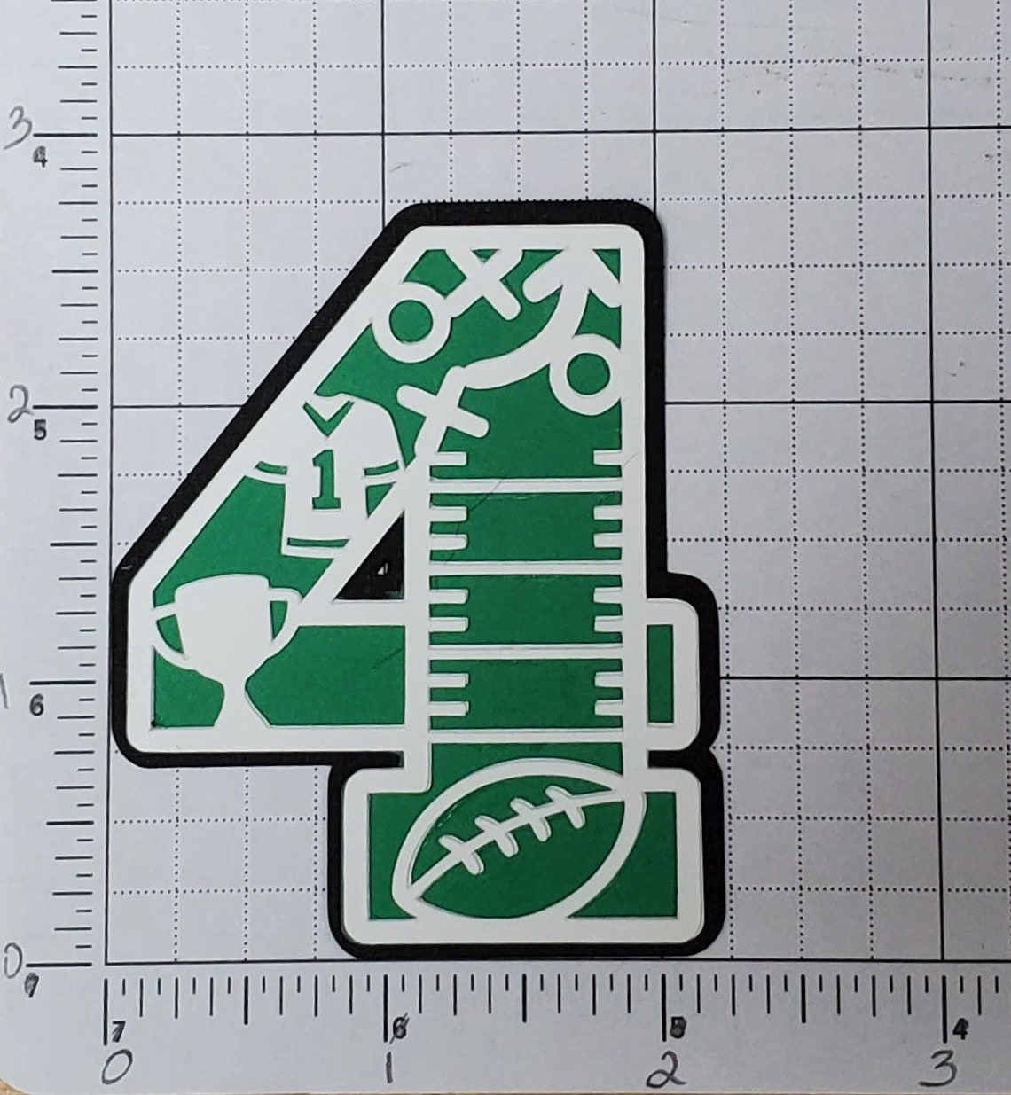 Football Numbers for Card or Scrapbook Layout Die Cut Embellishment - Etsy