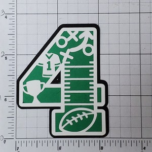 Football Numbers for Card or Scrapbook Layout Die Cut Embellishment - Etsy