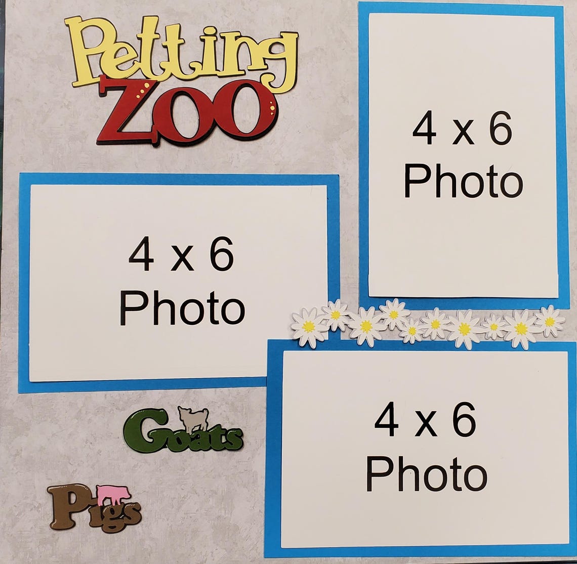 Petting Zoo, Pigs, and Goats Title Die Cut Paper Piece for Scrapbooking ...