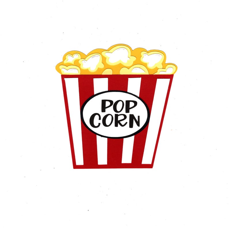 Movie Popcorn Bucket for Scrapbooking Layout - Etsy
