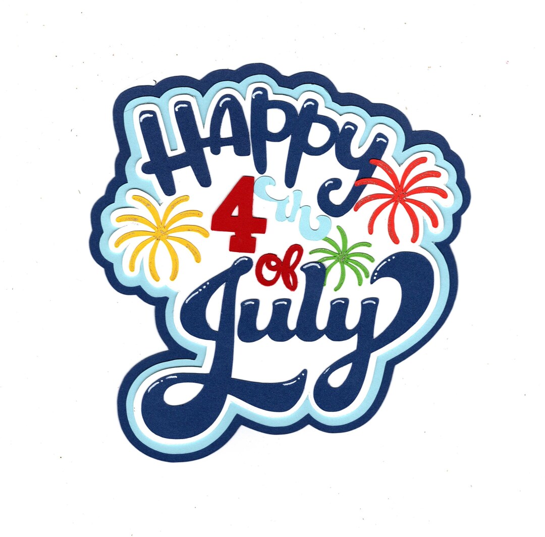 Happy 4th of July Title or Embellishment for Scrapbook. - Etsy