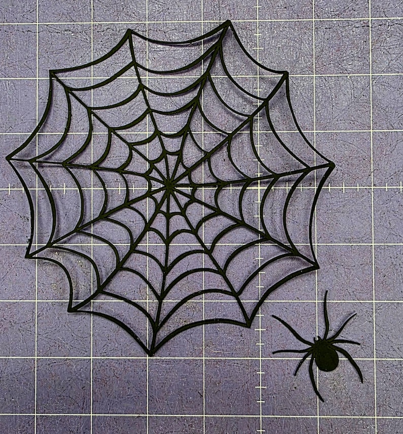 Spider Web Die Cut Paper Piecing for Halloween Scrapbook Layout - Etsy