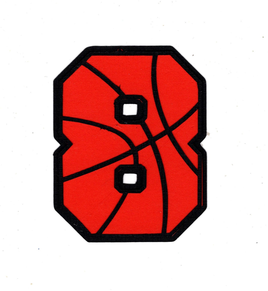 Basketball Numbers for Scrapbooking Layout Paper Piece Die Cut - Etsy