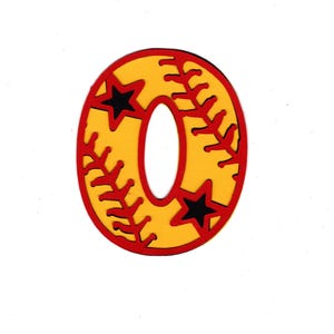Softballl Numbers Die Cut Paper Piecing Scrapbook Embellishment - Etsy