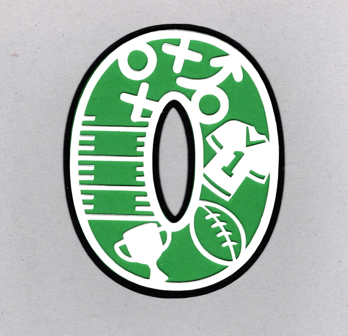 Football Numbers for Card or Scrapbook Layout Die Cut Embellishment - Etsy