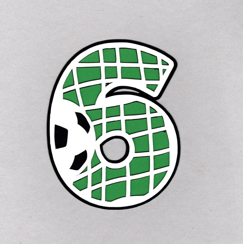 Soccer Numbers Die Cut Paper Piecing Scrapbook Embellishment - Etsy