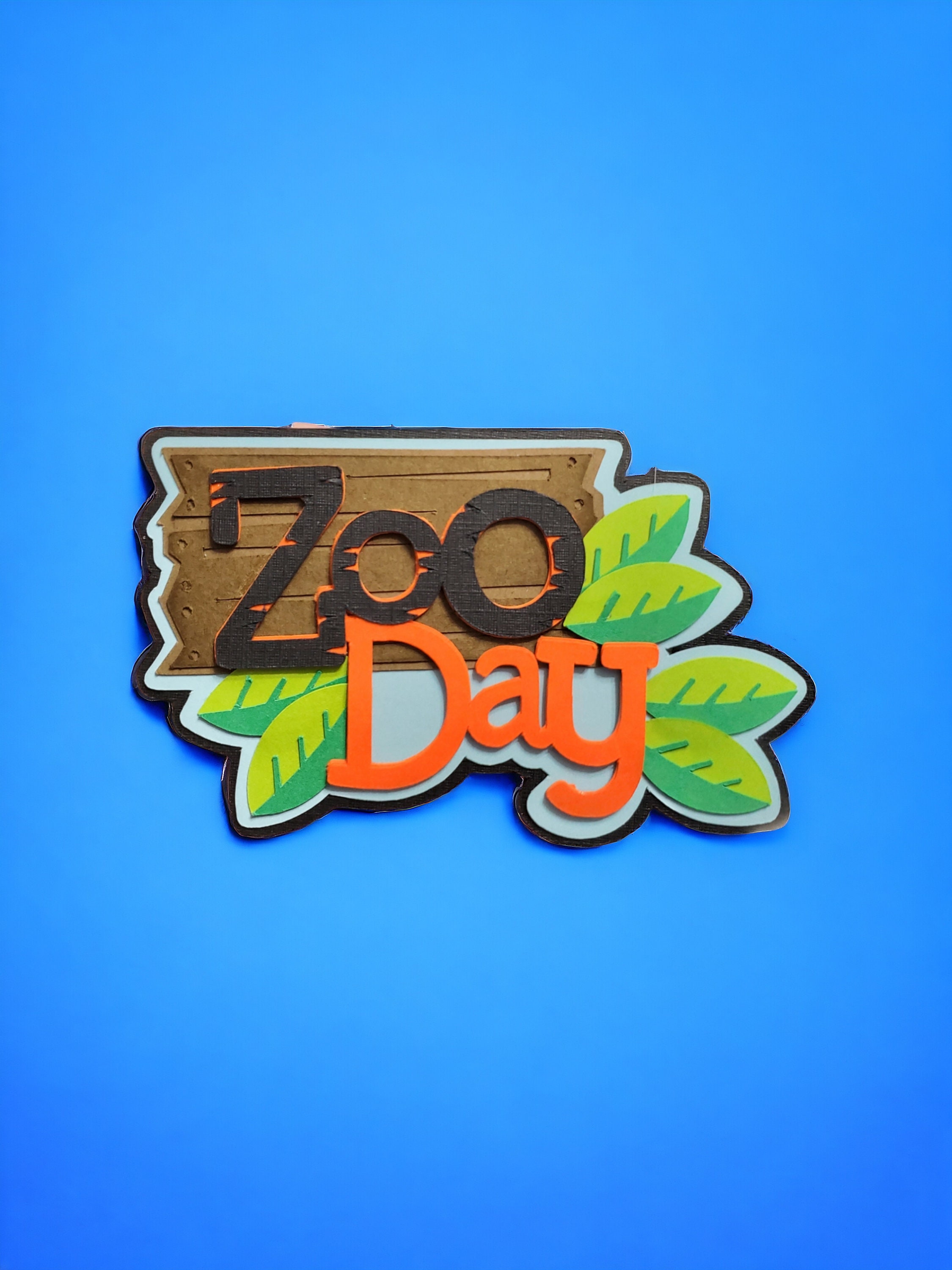 Zoo Day Title for Scrapbook Layout Paper Piece - Etsy