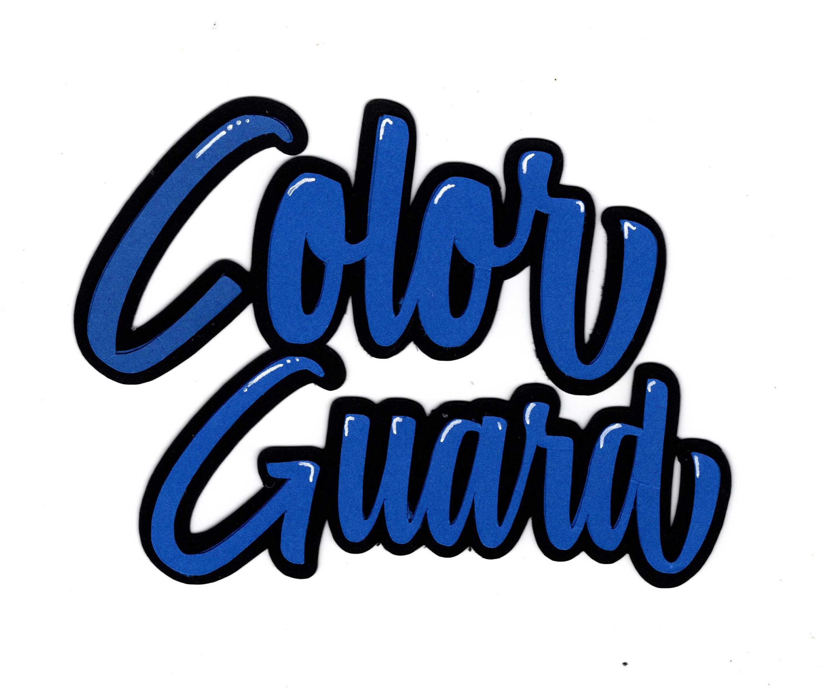 Color Guard Title for Scrapbook or Cards, Die Cut Embellishment - Etsy