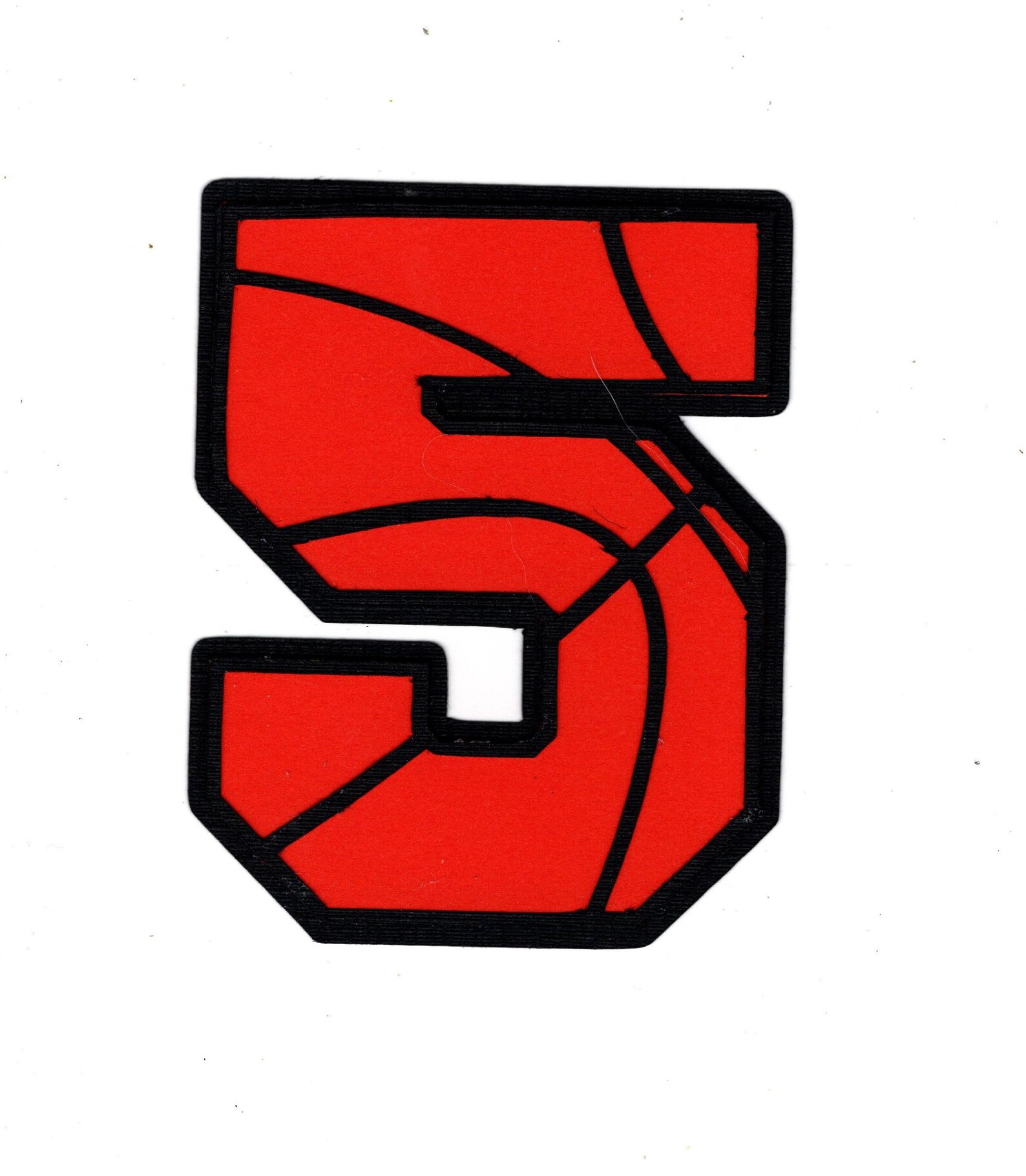 Basketball Numbers for Scrapbooking Layout Paper Piece Die Cut - Etsy