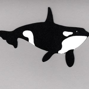 Orca Killer Whale Paper Piecing for Scrapbook Layout - Etsy