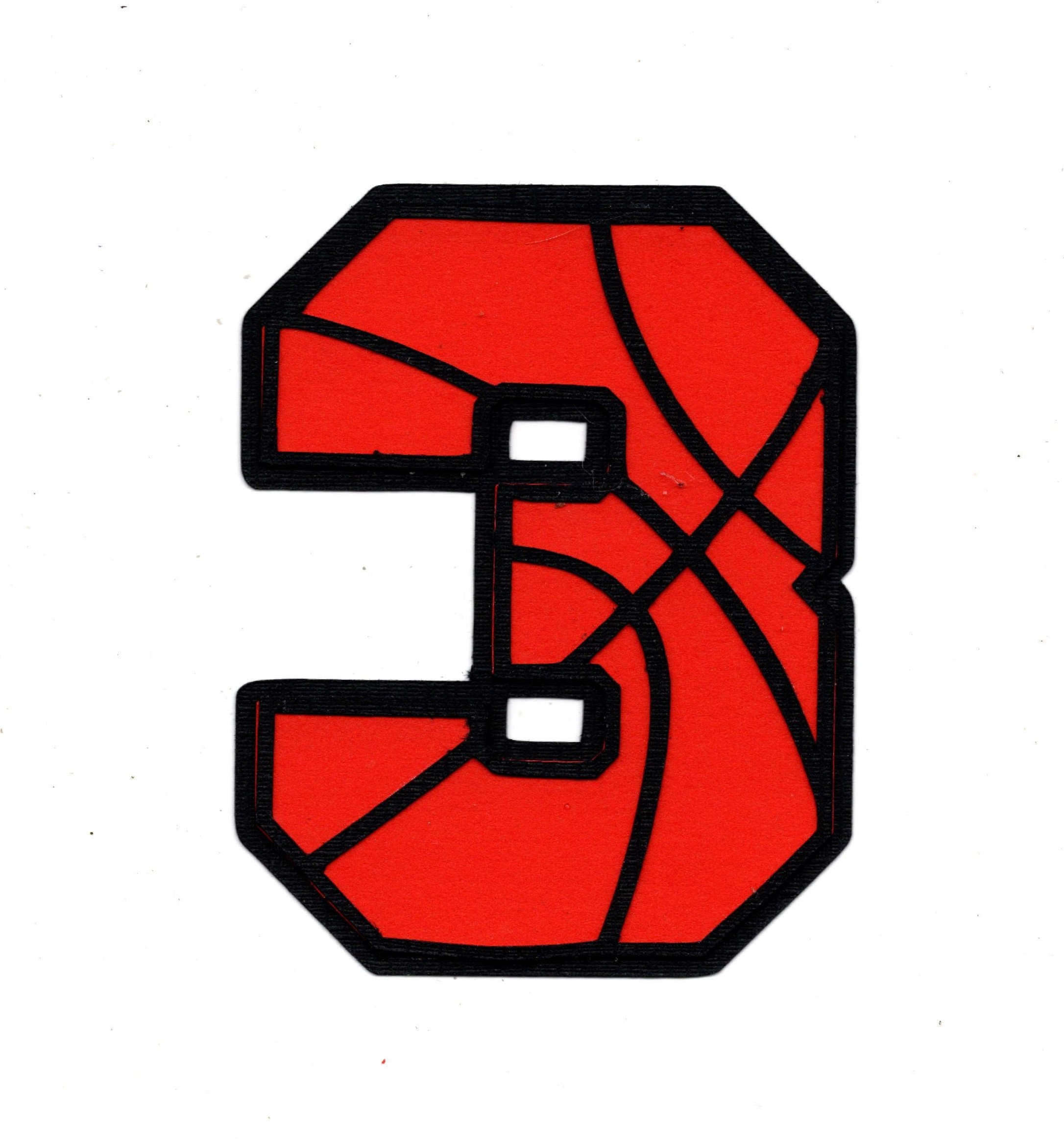Basketball Numbers for Scrapbooking Layout Paper Piece Die Cut - Etsy