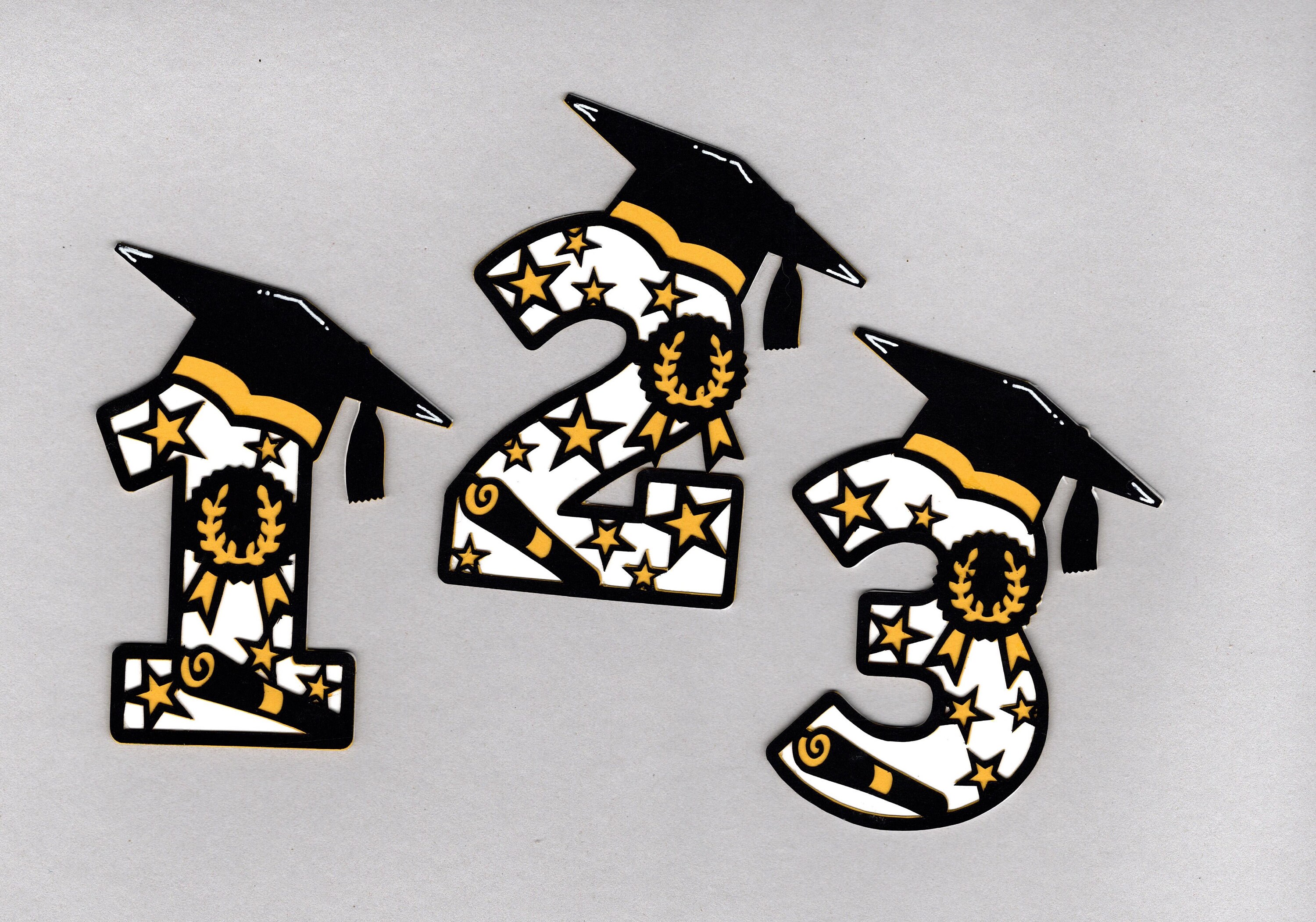 Graduation Numbers Die Cut Paper Pieces Embellishments - Etsy