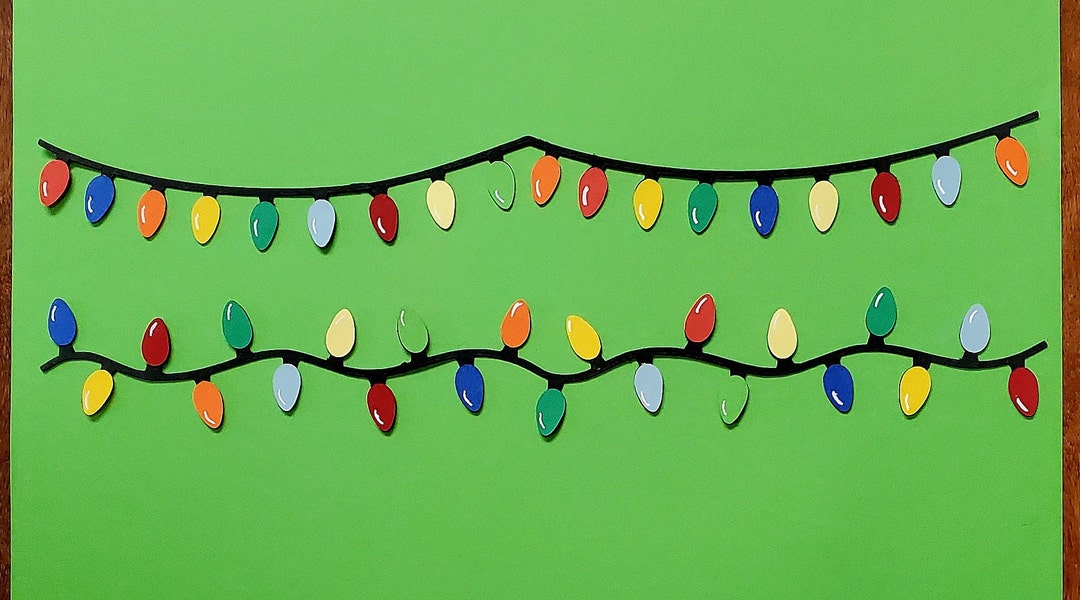 Christmas Lights for Card or Scrapbook Layout Die Cut Embellishment - Etsy
