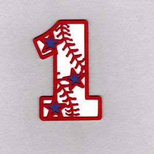 Baseball Numbers Die Cut Paper Piecing Scrapbook Embellishment - Etsy