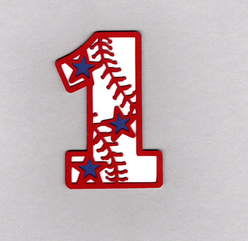 Baseball Numbers Die Cut Paper Piecing Scrapbook Embellishment - Etsy