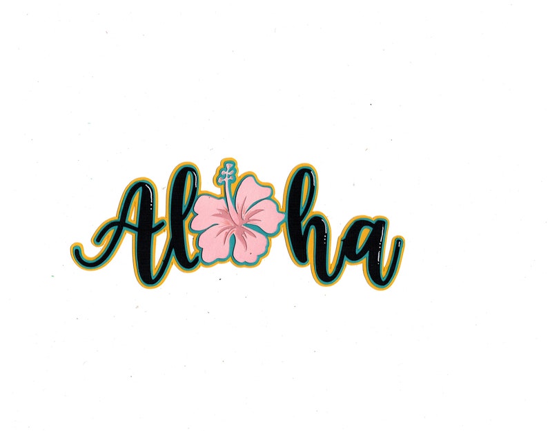 Aloha Paper Piece Die Cut Embellishment for Scrapbook Layout - Etsy