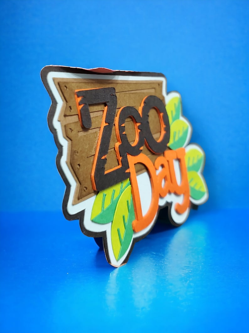 Zoo Day Title for Scrapbook Layout Paper Piece - Etsy
