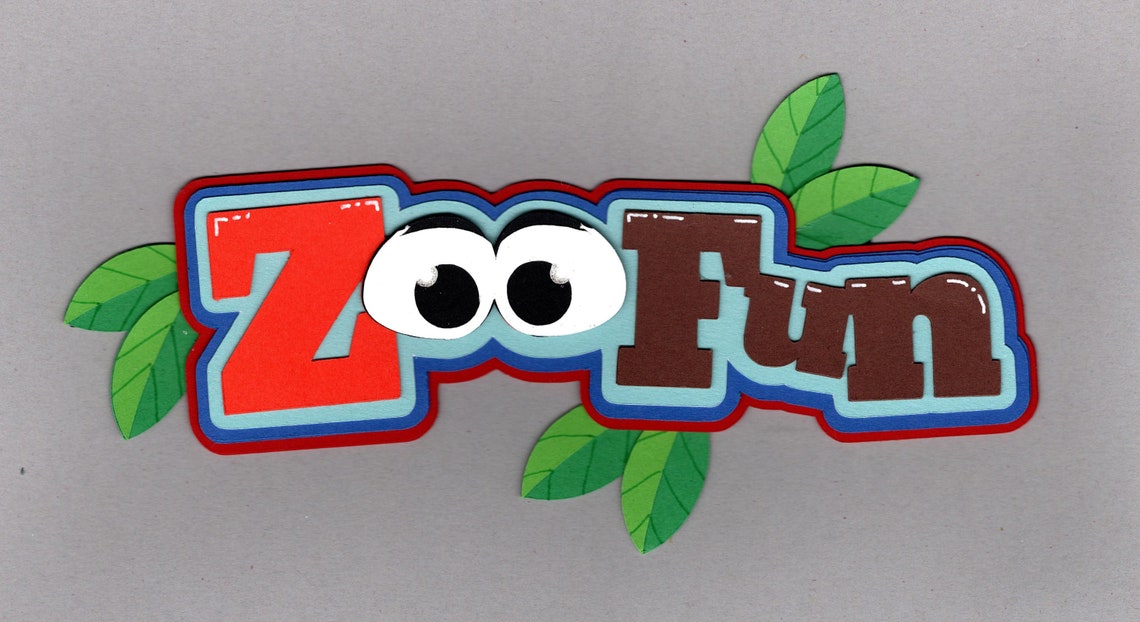 Zoo Fun Scrapbook Title, Embellishment Paper Piecing Die Cut - Etsy