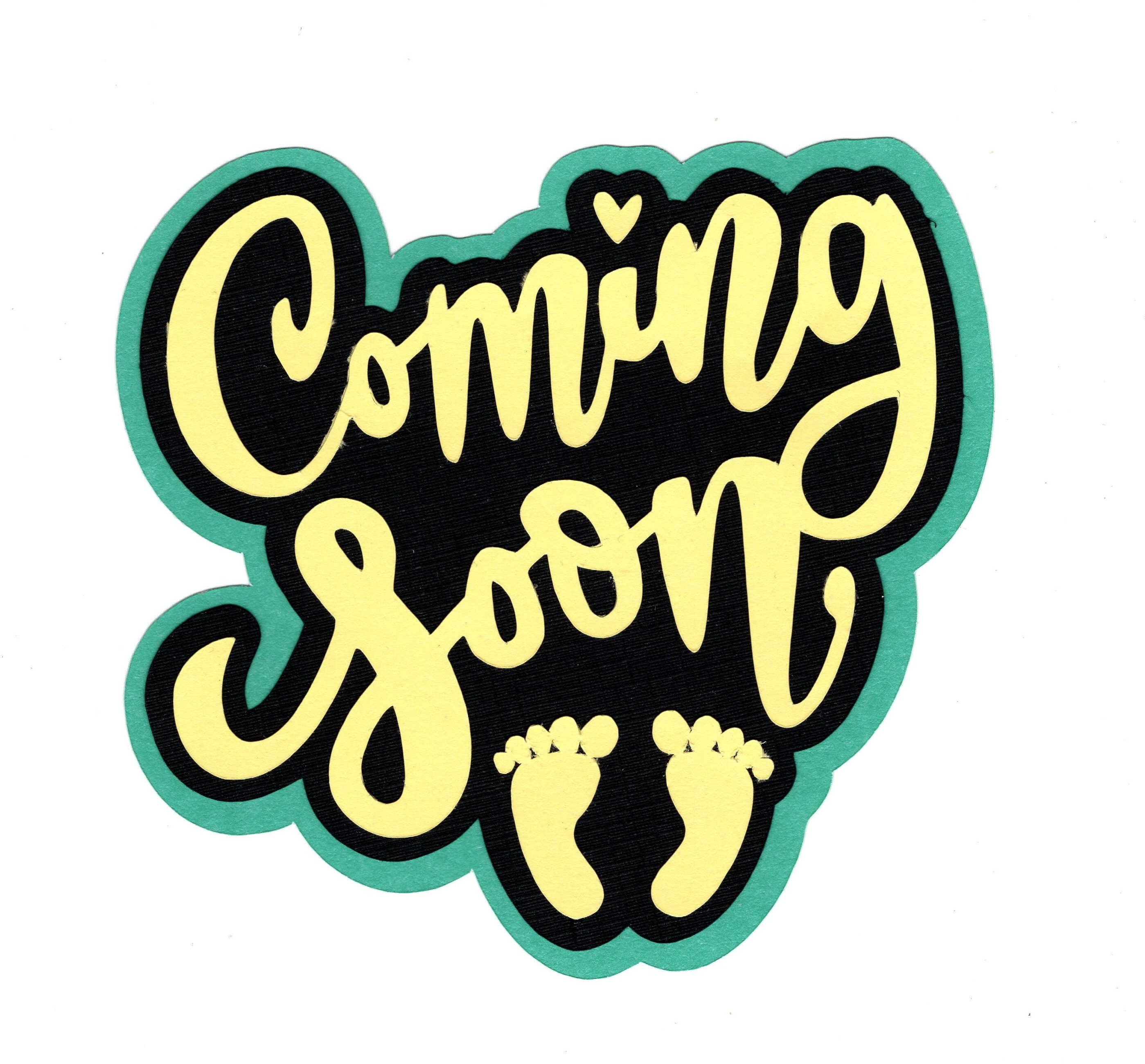 Coming Soon Paper Piece Die Cut Embellishment Scrapbook Layout - Etsy