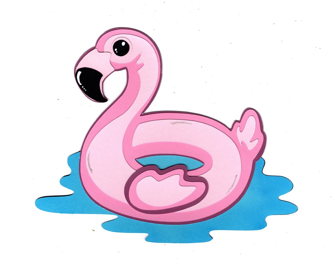 Flamingo Pool Float for Scrapbook or Cards, Die Cut Embellishment - Etsy