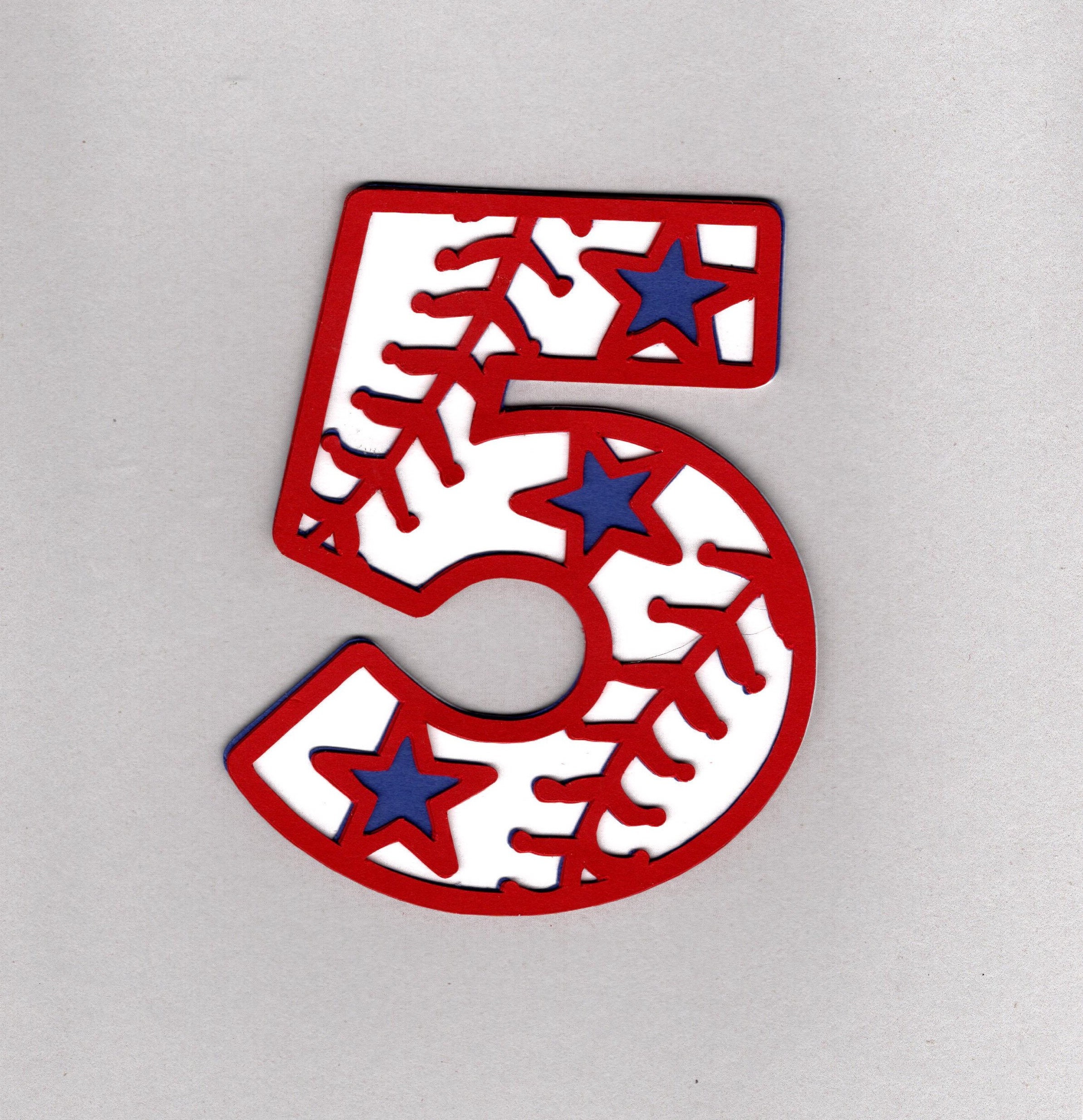Baseball Numbers Die Cut Paper Piecing Scrapbook Embellishment - Etsy