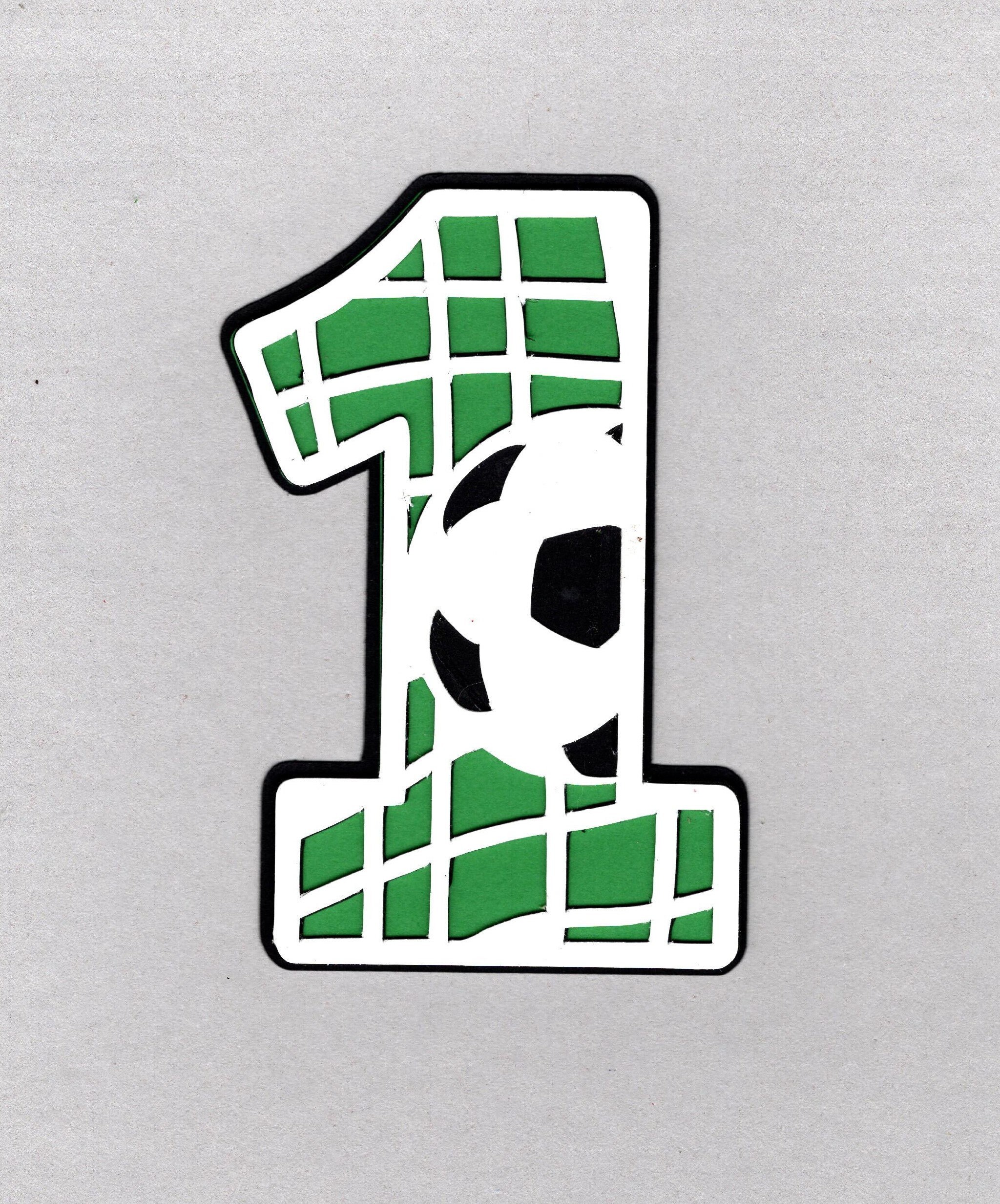 Soccer Numbers Die Cut Paper Piecing Scrapbook Embellishment - Etsy
