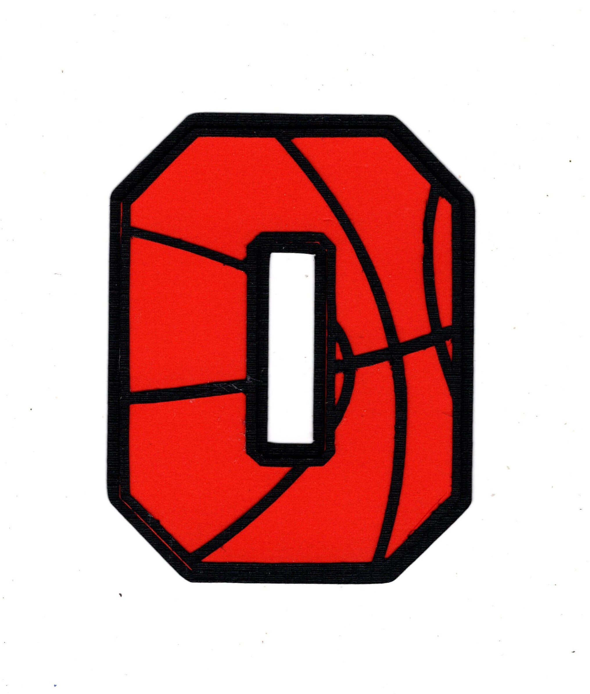 Basketball Numbers for Scrapbooking Layout Paper Piece Die Cut - Etsy