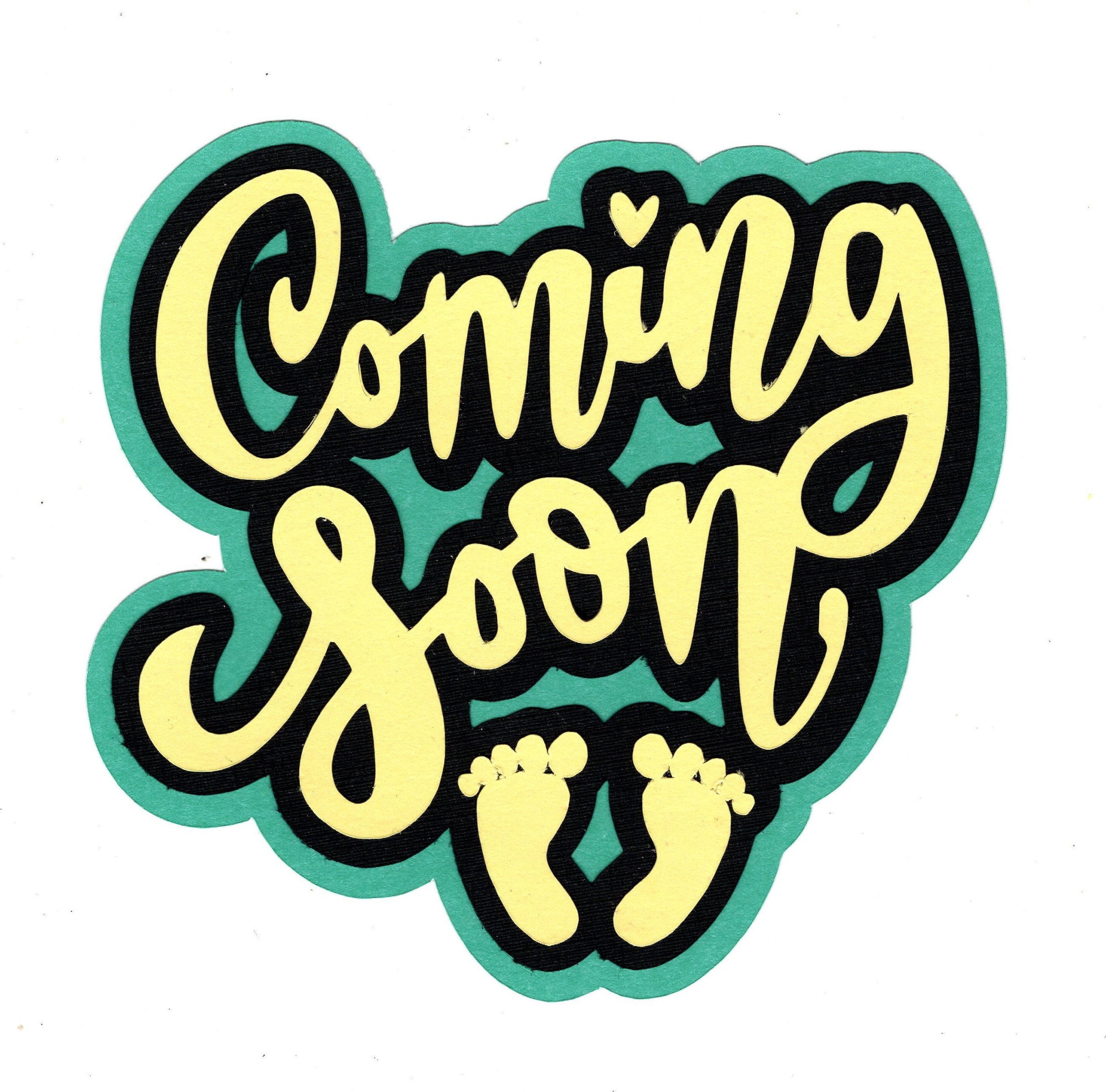 Coming Soon Paper Piece Die Cut Embellishment Scrapbook Layout - Etsy