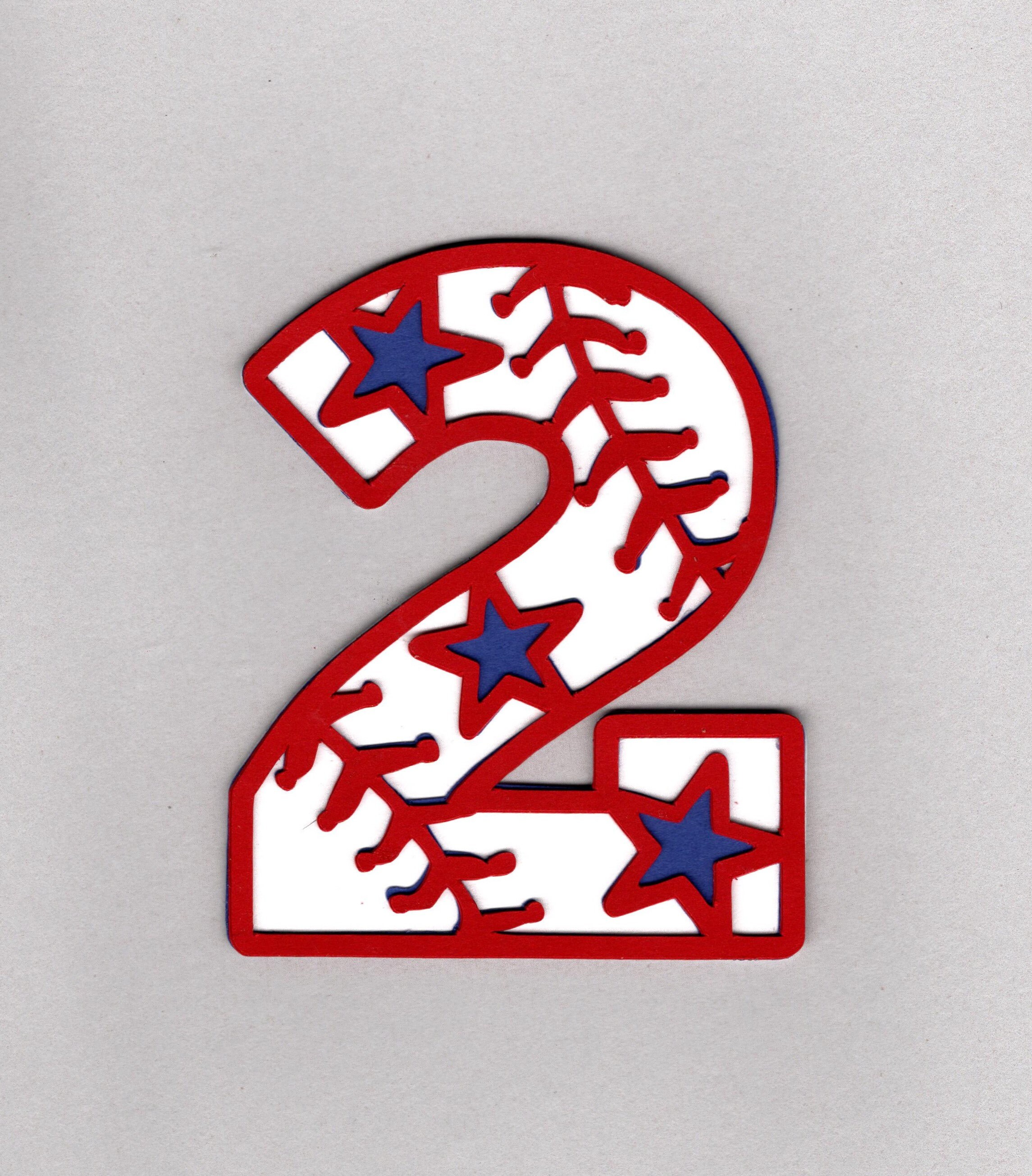 Baseball Numbers Die Cut Paper Piecing Scrapbook Embellishment - Etsy