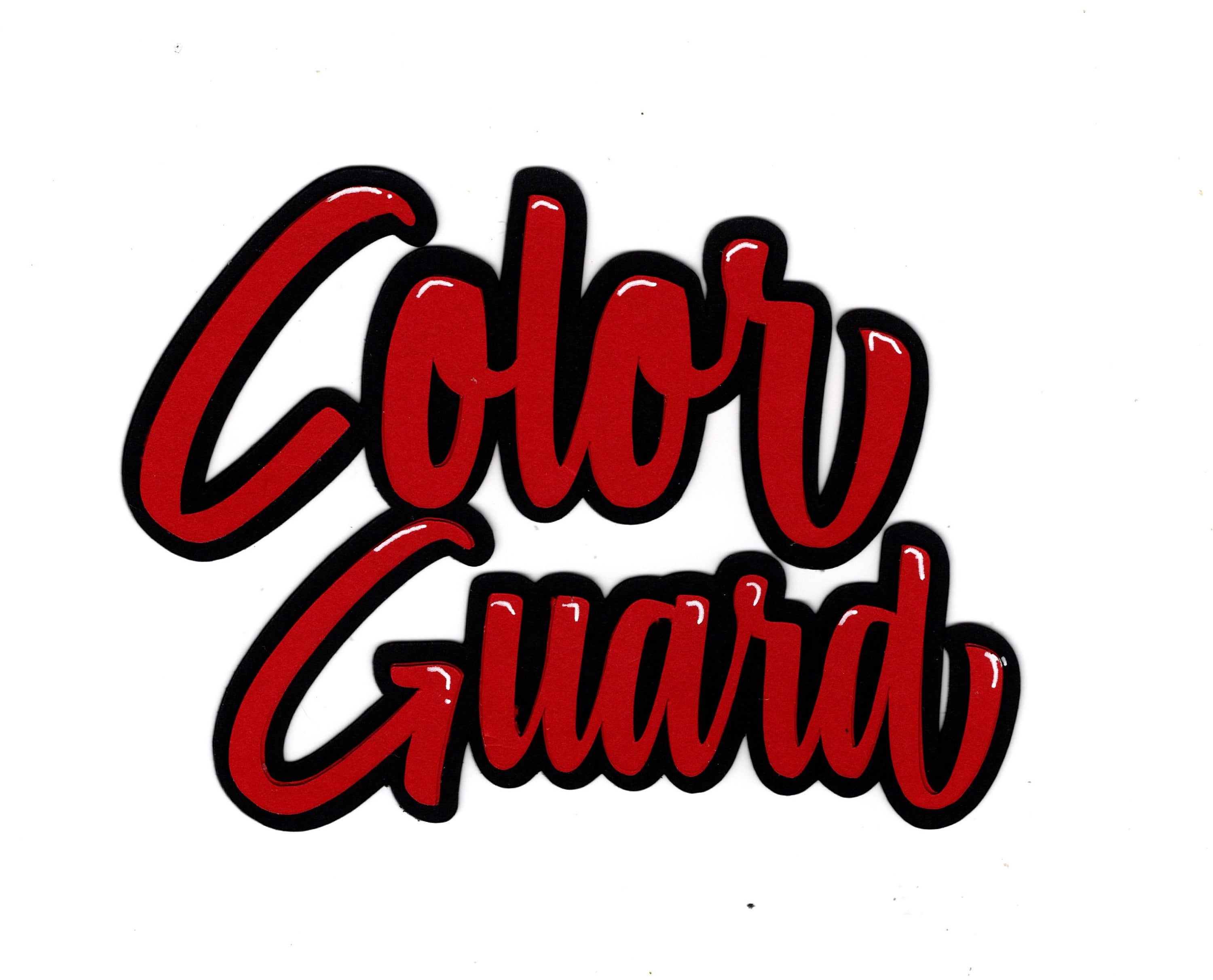 Color Guard Title for Scrapbook or Cards, Die Cut Embellishment - Etsy