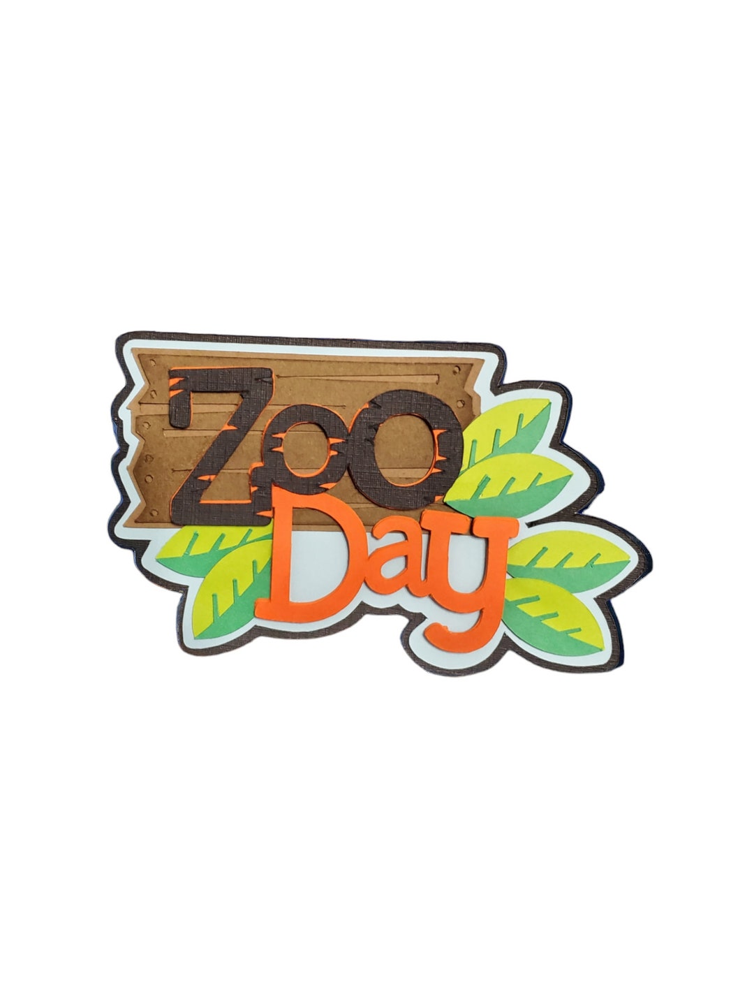 Zoo Day Title for Scrapbook Layout Paper Piece - Etsy