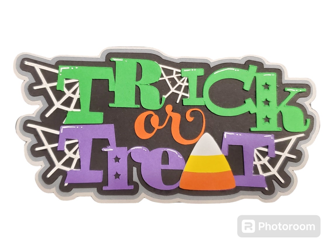 Trick or Treat Halloween Scrapbook Title - Etsy