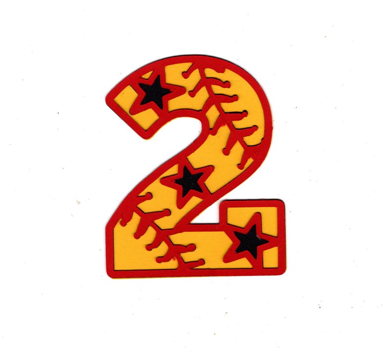 Softballl Numbers Die Cut Paper Piecing Scrapbook Embellishment - Etsy