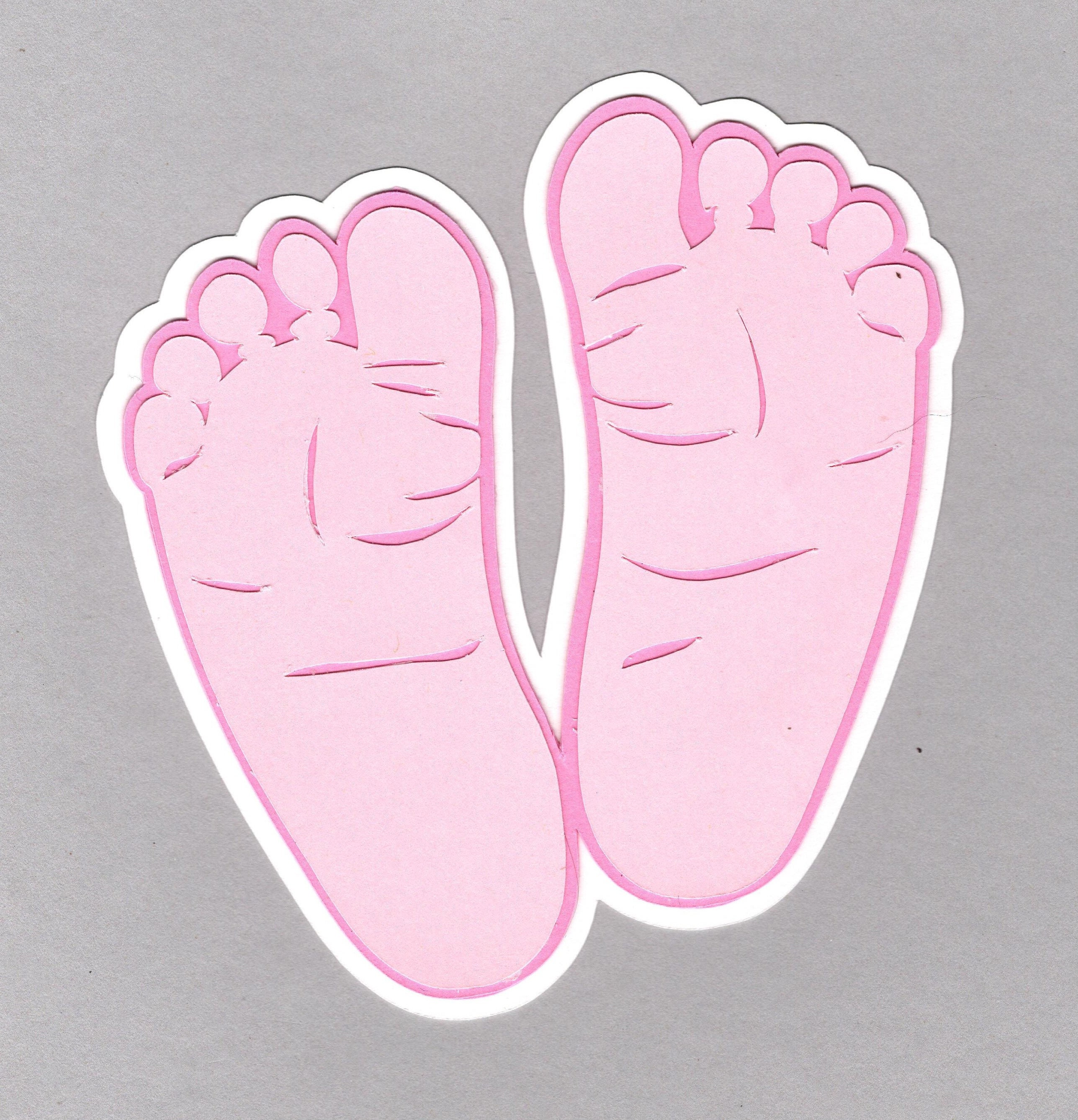 Baby Feet Paper Piece Die Cut Embellishment for Scrapbook Layout - Etsy