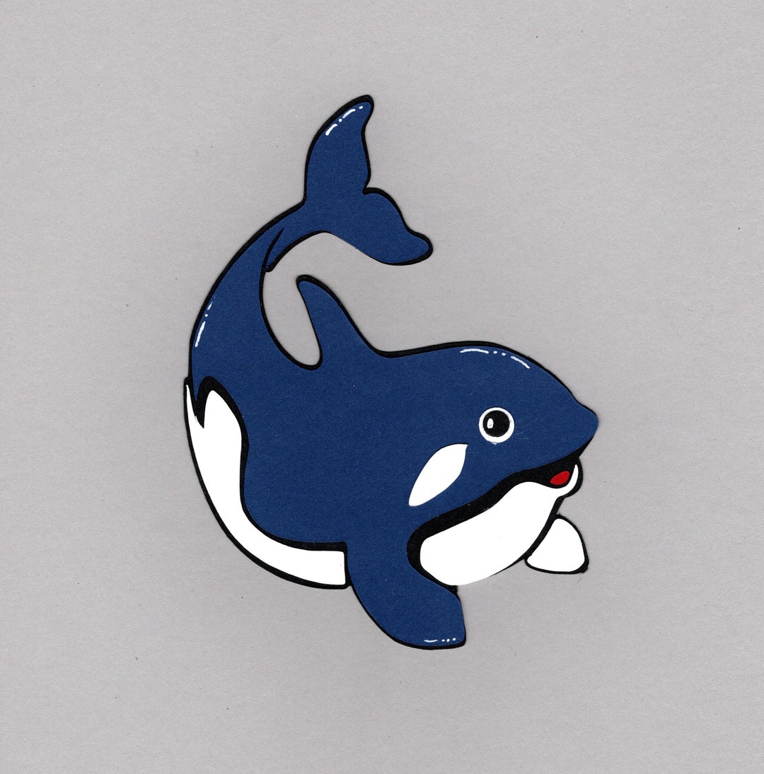 Killer Whale Paper Piecing for Scrapbook - Etsy