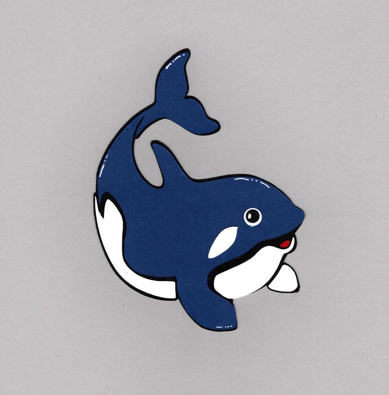 Killer Whale Paper Piecing for Scrapbook - Etsy