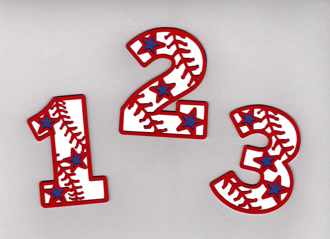 Baseball Numbers Die Cut Paper Piecing Scrapbook Embellishment - Etsy