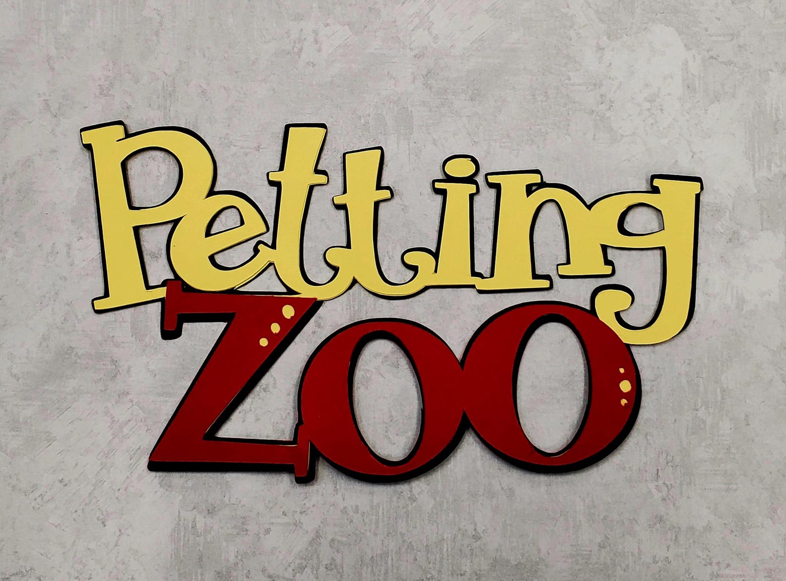 Petting Zoo, Pigs, and Goats Title Die Cut Paper Piece for Scrapbooking ...