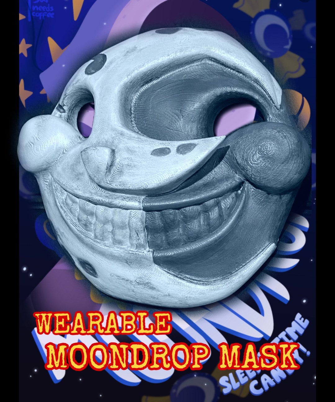 Moondrop FNAF MOON Inspired Mask Security Breach Moondrop - Etsy Hong Kong