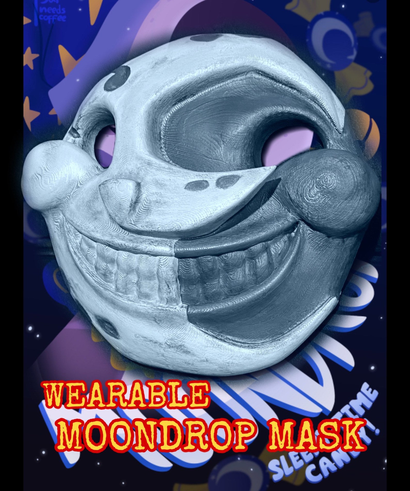 Moondrop FNAF MOON Inspired Mask Security Breach Moondrop - Etsy
