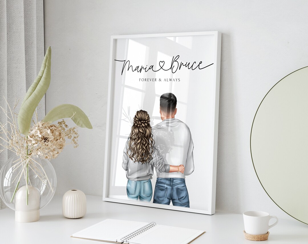 Personalised Couple Print, Couples Gift, Christmas Gift for Her ...