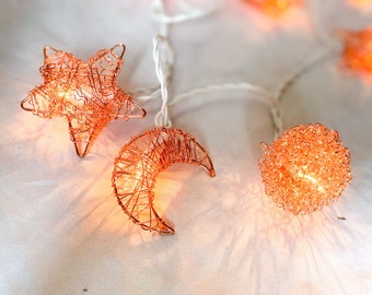 Crescent Moon String Lights - Etsy